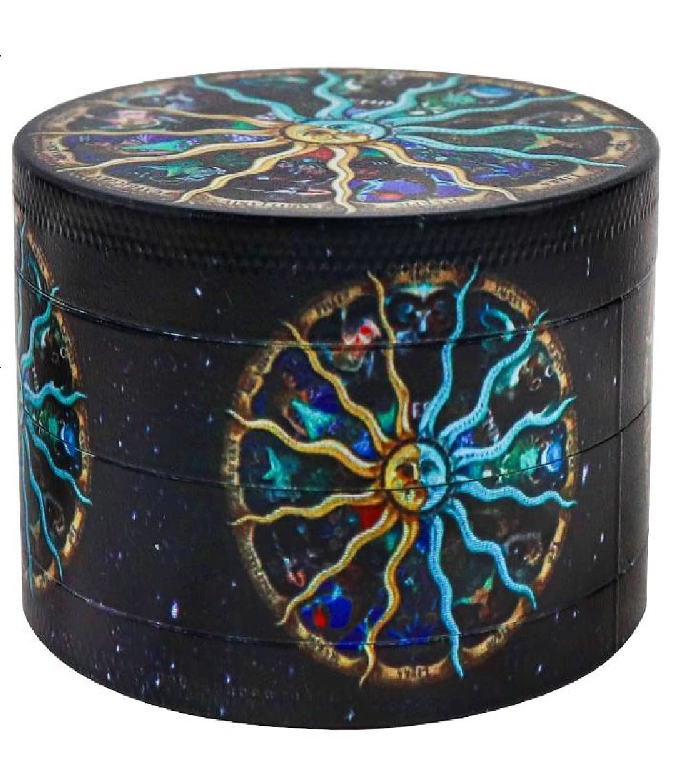 Grinder 2.5 inch Aesthetic Moon, Tree of Life Grinder (Gold)