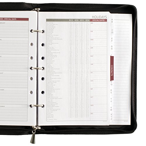 Day Runner Undated Loose-Leaf Starter Set, Slim Profile, 5.5 x 8.5 Inch Page Size, Color May Vary (206-0286)