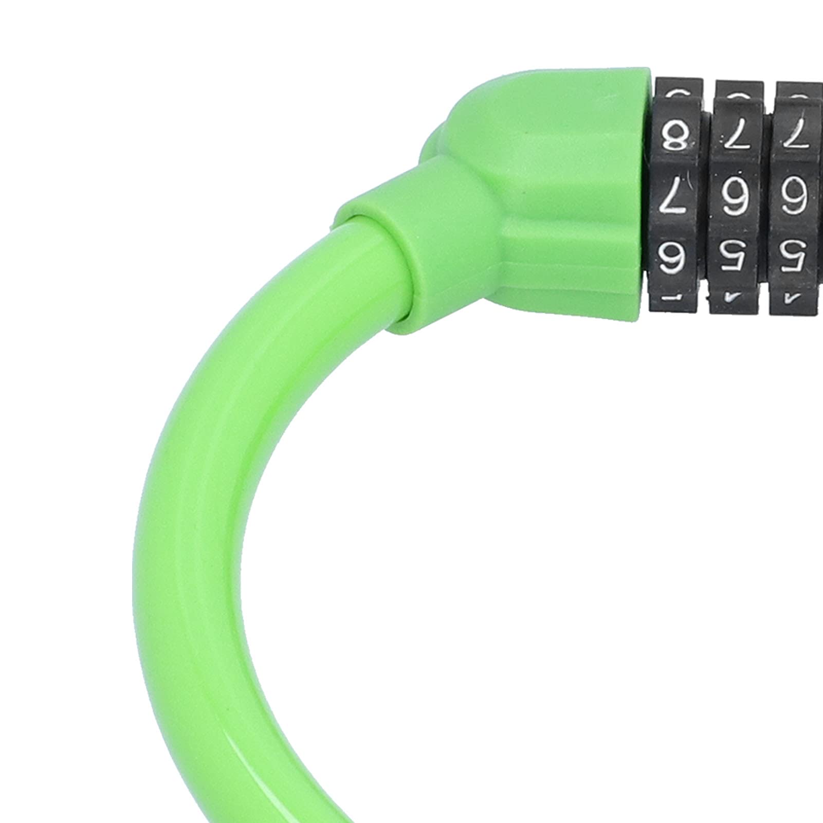 Eulbevoli Bike Lock, Bike Cable Lock Sturdy and Durable Waterproof and Dustproof Wear-Resistant with 4 Digit Passwords Technology for Cycling(Green)
