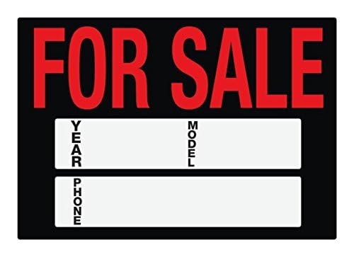 Cosco Static Cling Sign Kit, Auto FOR SALE, 10" X 14" (098025)