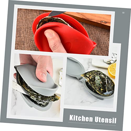 Seafood Shucking Tools 4pcs Silicone Oyster Clip silicone jar opener silicone gloves Silica gel Silicone Oyster Opener lobster Kitchen Gadgets seafood Kitchen Tool Opener Tools