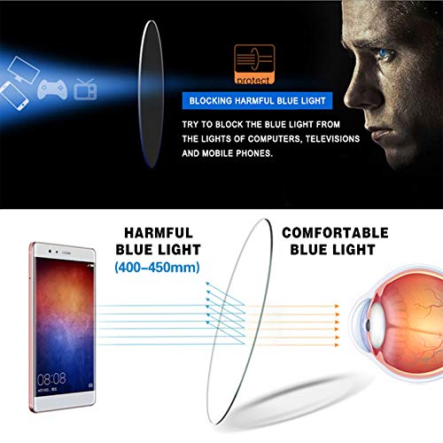 VIDEBLA 5 Pack Computer Reading Glasses Men and Women Anti Eyestrain Blue Light Blocking Glasses for Reading (5 Mix-2, 2.50)