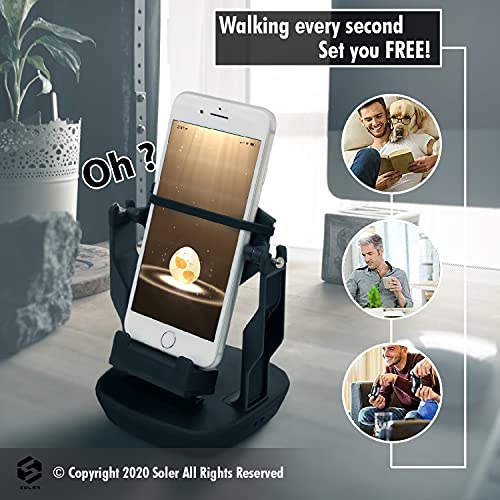 SOLER Phone Swing, Phone Rocker Compatible for Pokemon Go Walker Cellphone Pedometer Accessories (Mute Version)(USB Cable)(Battery Compatible)(Google Fit) Quick Step Earning Device β Black