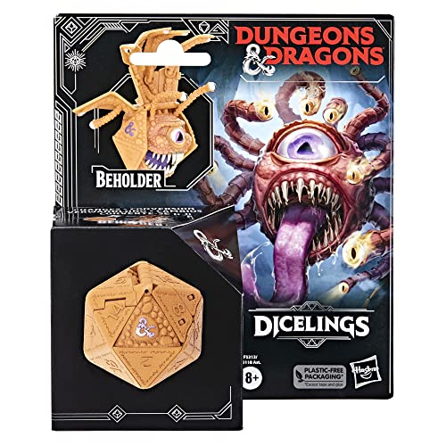 DUNGEONS & DRAGONS Dicelings Beholder Collectible D&D Monster Dice Converting Giant d20 Action Figures Role Playing Dice (F5213) Medium