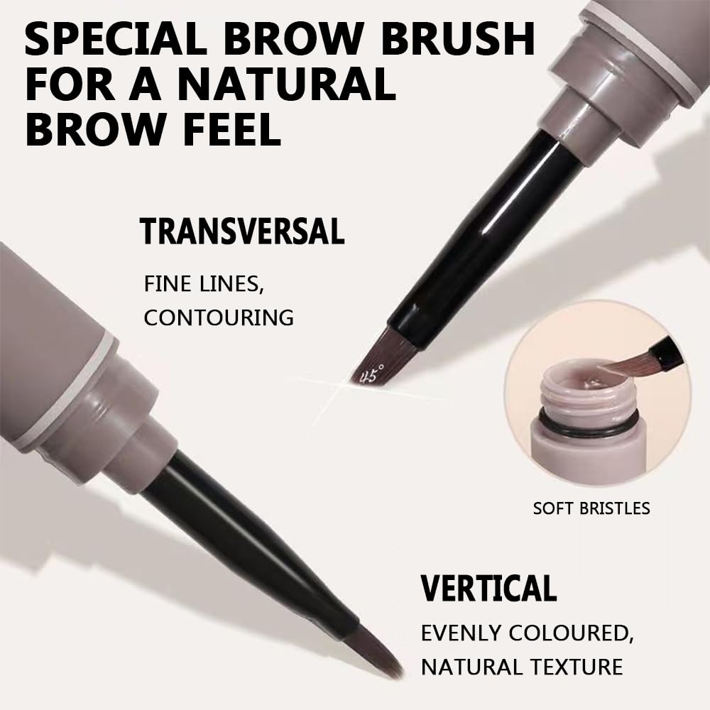 Eyebrow Cream Powder, With Eyeliner pencil,Eyebrow knife,Long Lasting Waterproof and Smudgeproof Natural Looking Brows (Dark Brown)
