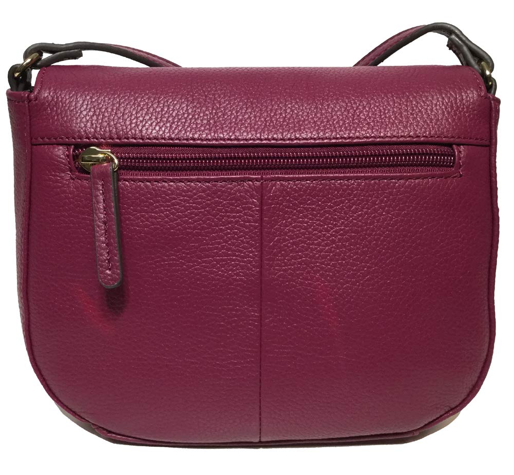 Tignanello Lillie Saddle Cross Body W/RFID Protection, Garnet