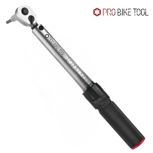 PRO BIKE TOOL 1/4 Inch Drive Click Torque Wrench Set β Inch Pound Nm Dual Readout β Bicycle Maintenance Kit for Road & Mountain Bikes - Includes Allen & Torx Sockets, Extension Bar & Storage Box