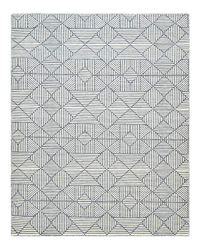 Solo Rugs Edra Contemporary Handmade Area Rug, 8' 0" x 10' 0", Denim