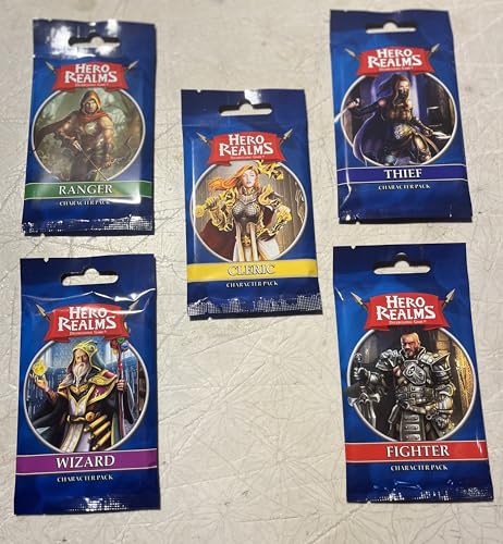 Wise Wizard Games Hero Realms Character Pack Bundle (Cleric, Ranger, Fighter, Thief, Wizard)