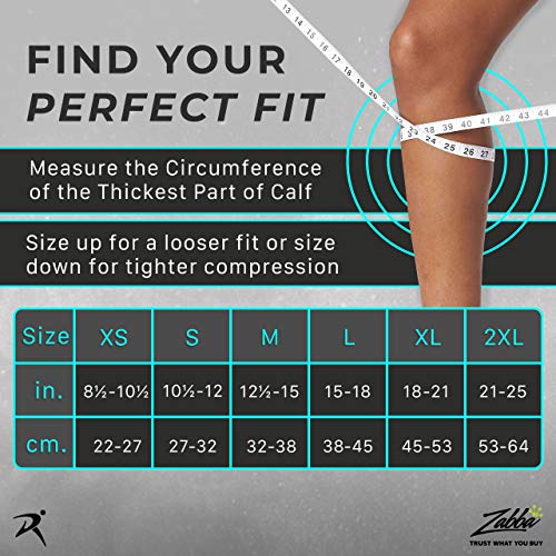 Rymora Leg Compression Sleeve, Calf Support Sleeves Legs Pain Relief for Men and Women, Comfortable and Secure Footless Socks for Fitness, Running, and Shin Splints β Flourescent, Large (One Pair)