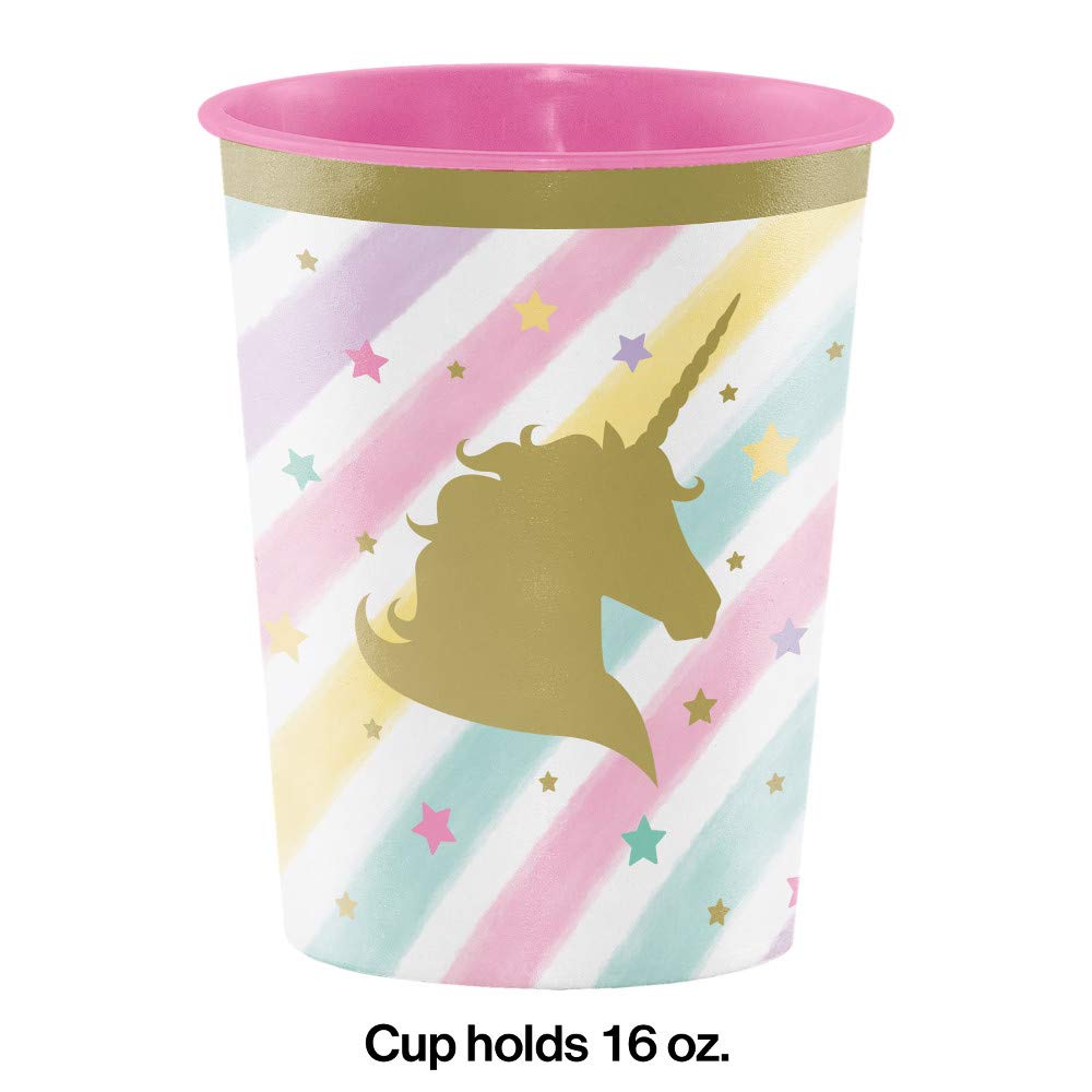 Creative Converting Sparkle Unicorn Plastic Keepsake Cups, 8 ct