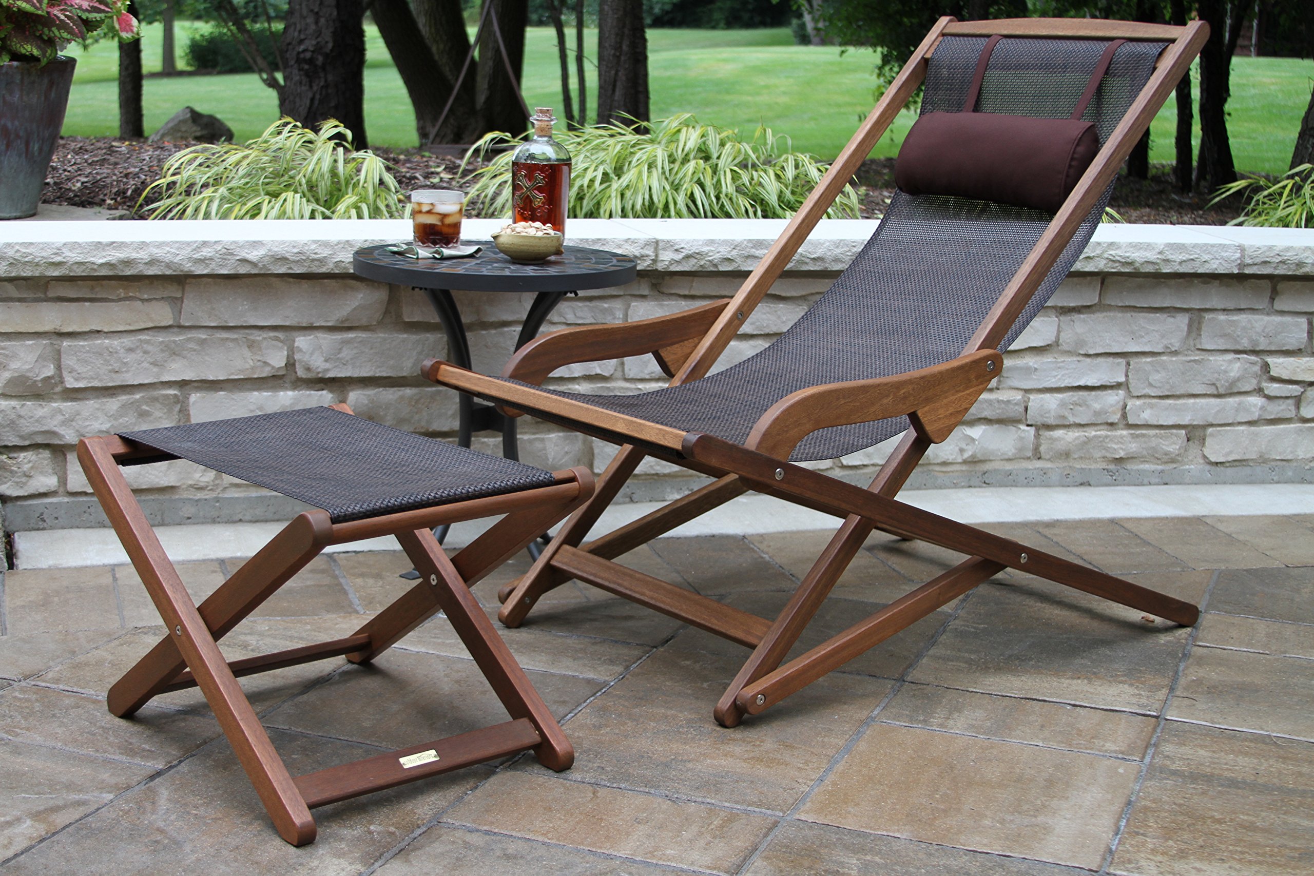 Outdoor Interiors SL10060 Swing Lounger, 43" x 25" x 37", Brown