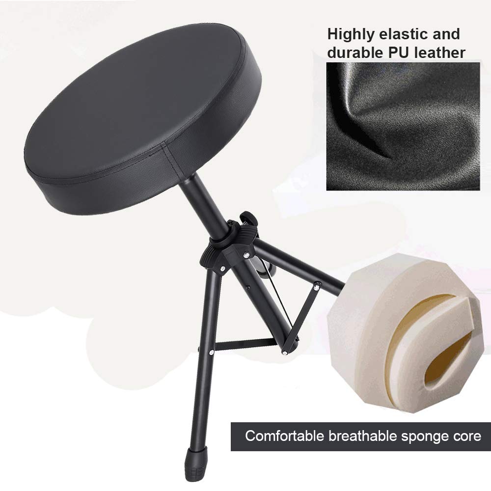 COOCHEER Universal Drum Throne Stool Upgraded,Padded Drum Seat Rotatable Drumming Stools for Kids and Adult
