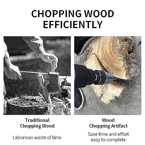 Dotmalls Easysplit Drill Bit,Libiyi Easysplit Drill Bit, Sherem Easysplit Drill Bit,Firewood Drill Bit Wood Splitter, Wood Splitter Drill Bit, Easy Split Drill Bit (32mm Set)