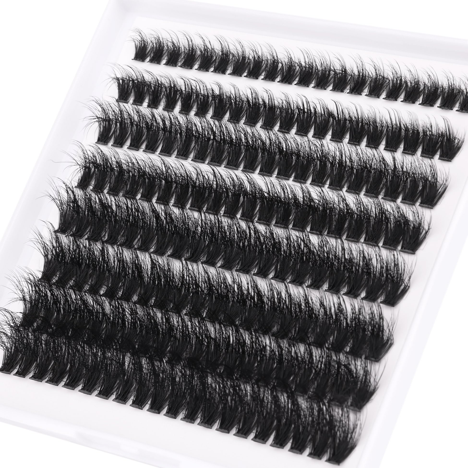 DIY Lash Extension Kit 240Pcs Lash Clusters Individual D Curl Eyelash Extension Kit 40D Wispy Cluster Lashes with Lash Glue 9-16MM Lash Clusters Eyelash Kit