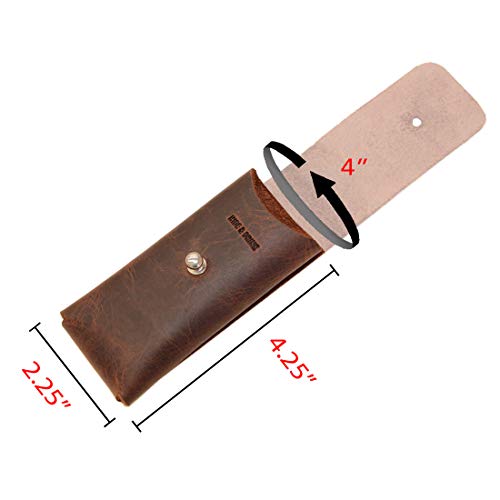 Hide & Drink, Leather Riveted Swiss Knife Case, Holster, Protector, Hiking & Camping Essentials, Handmade :: Bourbon Brown
