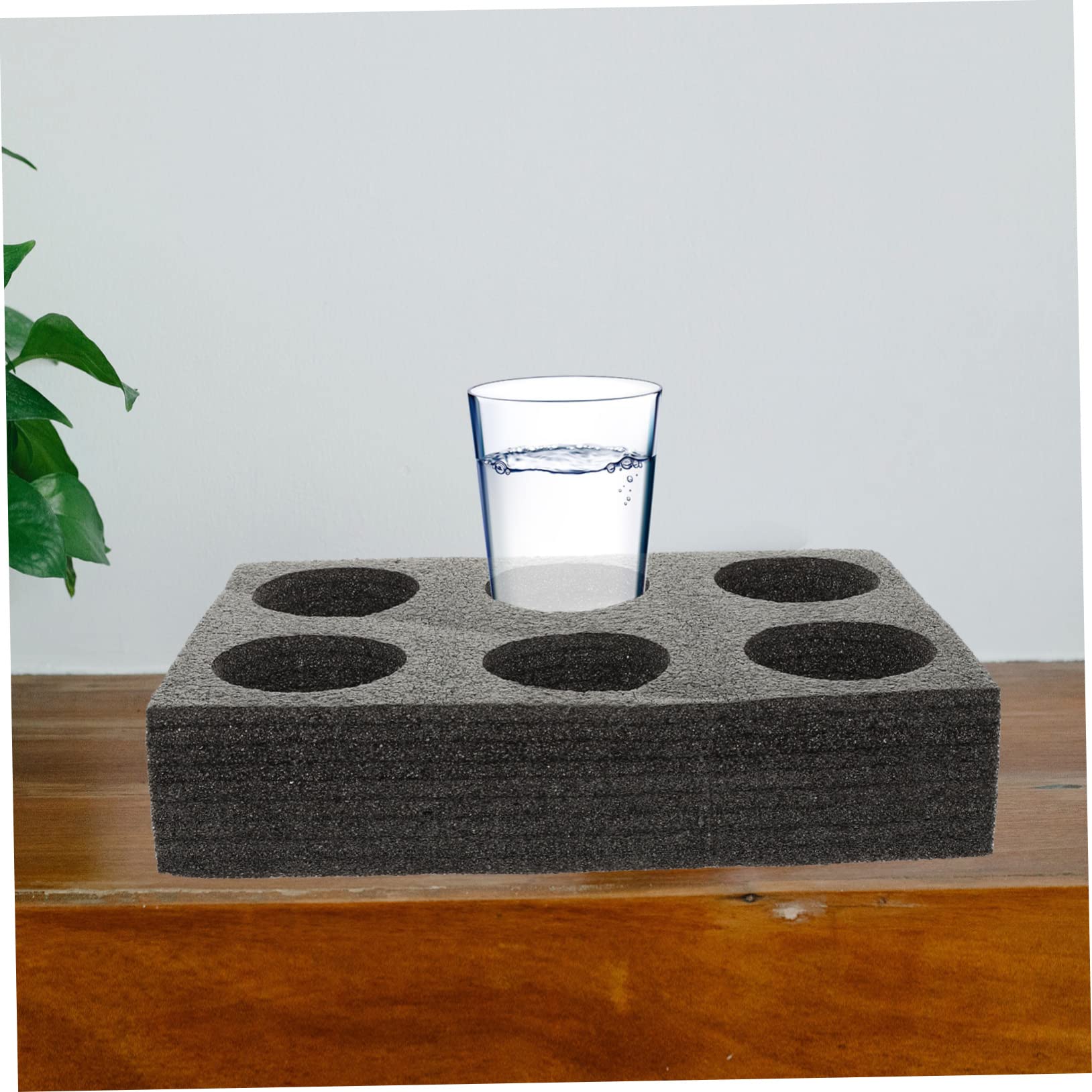 DOITOOL 4 Pcs Pearl Cotton Cup Holder Drink Carrier Holder Couch Drink Holder Multi- Hole Cup Holder Beverage Packing Tools Foam Drink Carrier Takeaway Cup Trays Container Take