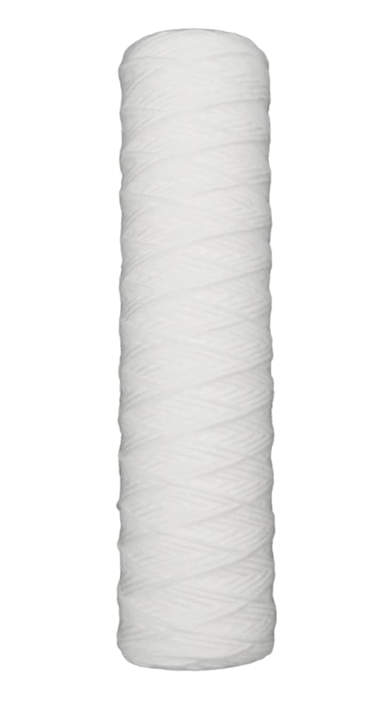IPW Industries Inc. 30 Micron String Wound Water Filter for Universal Whole House Replacement Cartridge Sediment Filters for Well Water 10" x 2.5" - 6 Pack