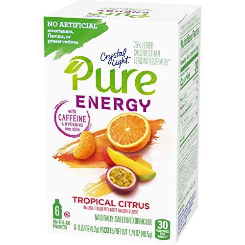 Crystal Light Pure Energy Tropical Citrus On-The-Go Powdered Drink Mix 6 Count