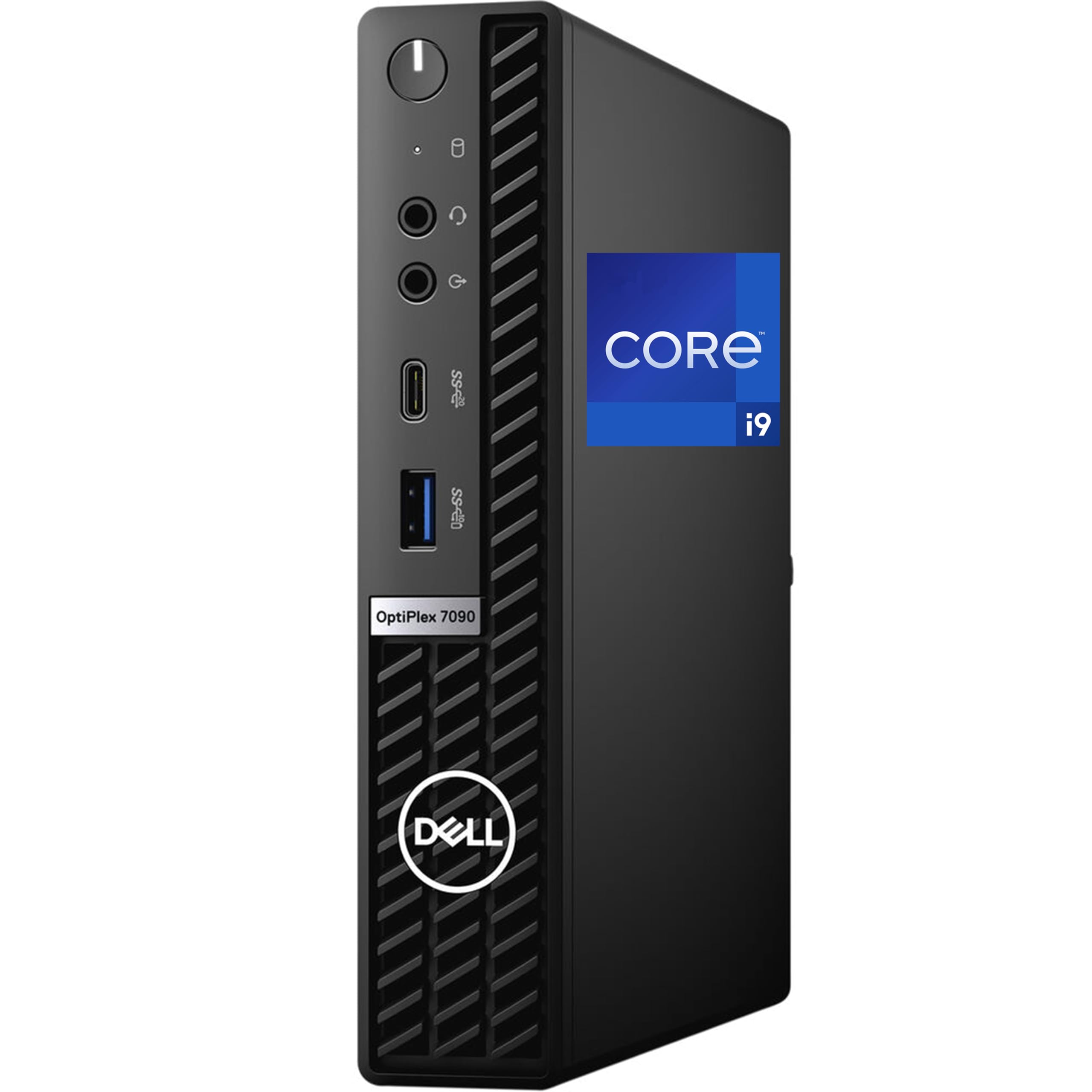 Dell OptiPlex 7090 Micro Computer, Intel i9-11900K, 64GB RAM, 2TB NVMe SSD, DisplayPort, HDMI, WiFi, Bluetooth, USB C, Windows 11 Pro, Black, 7000 Series Desktop