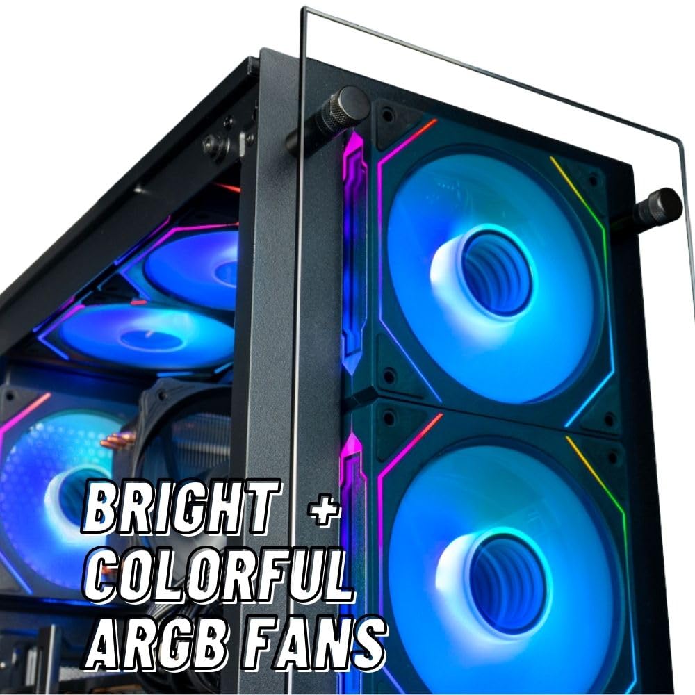 Stratos Micro Gaming Desktop - NVIDIA GeForce RTX 4090, AMD Ryzen 7 5700X3D, 32GB DDR4 RAM, 1TB NVMe SSD + 3TB HDD, WiFi, Windows 11 Home - Gamer Computer