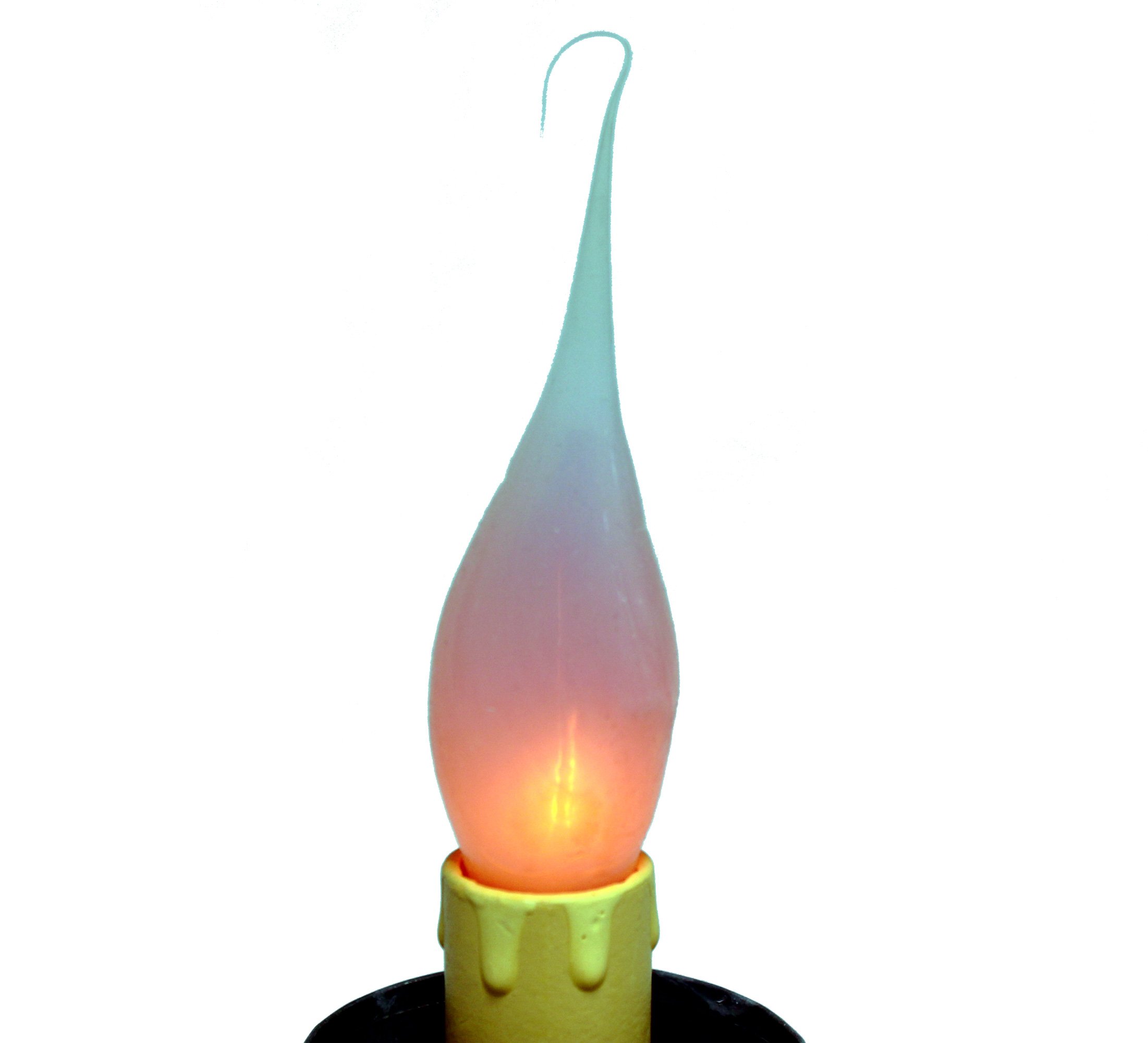 Creative Hobbies® Silicone Dipped Flickering Flame Bulb, Country Style, Electric Candle Lamp Chandelier Light Bulbs, 3 Watt, Individually Boxed, Pack of 6 Bulbs