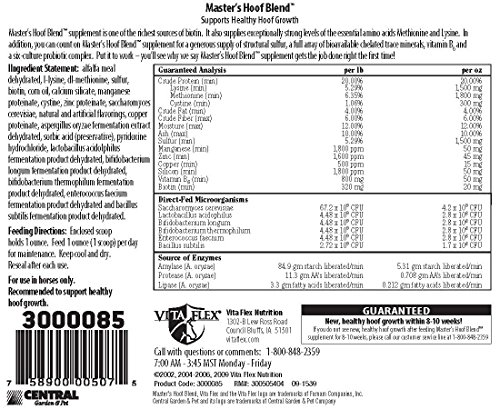 Vita Flex Master's Hoof Blend hoof health formula, 128 Day Supply, 8 lb