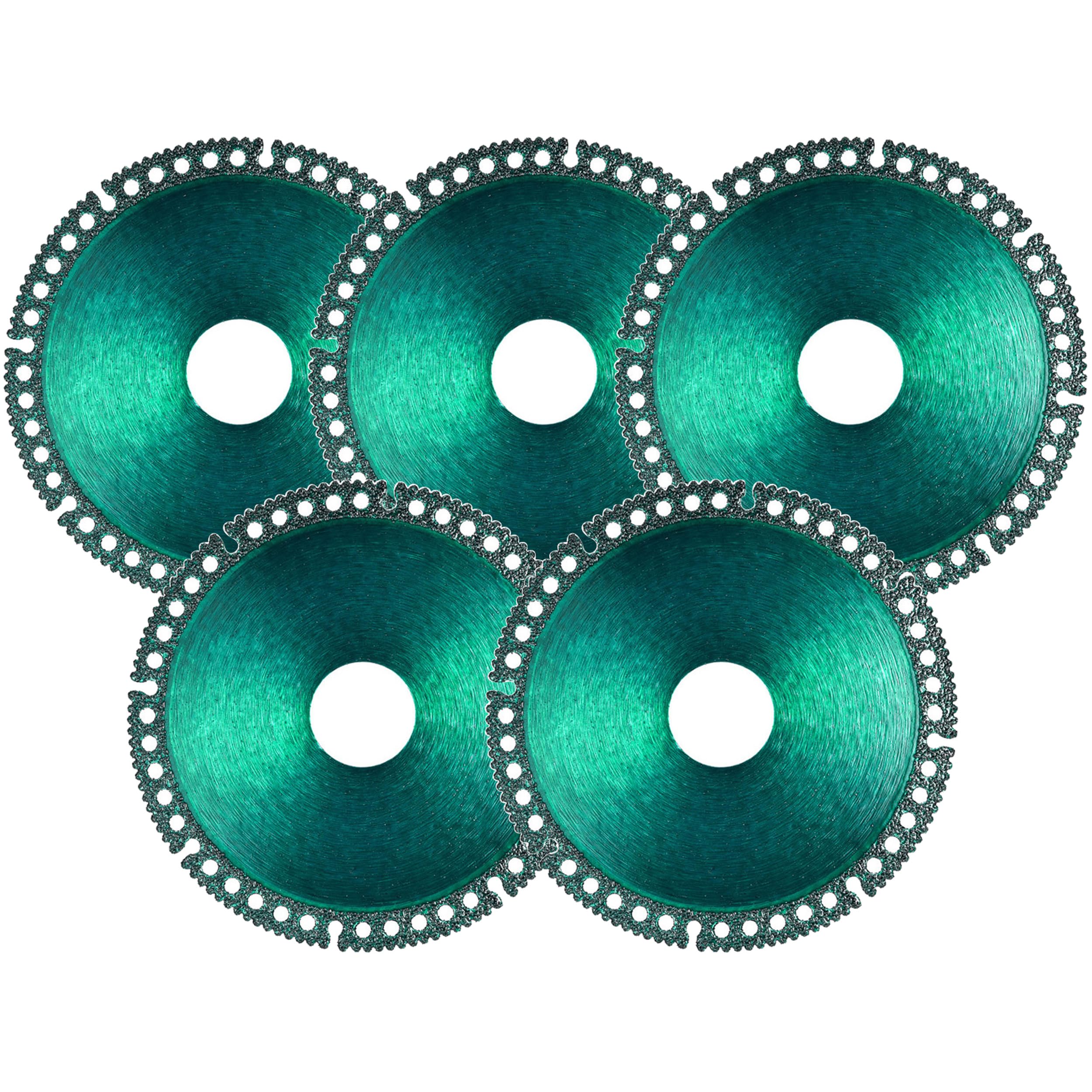 Mornajina 5 Packs 4-1/2" Indestructible Disc for Grinder, Indestructible Grinder Disc for Angle Grinder 7/8" (Model 115/125), Fit Smooth Cutting, Chamfering, Grinding of All Materials (Green)