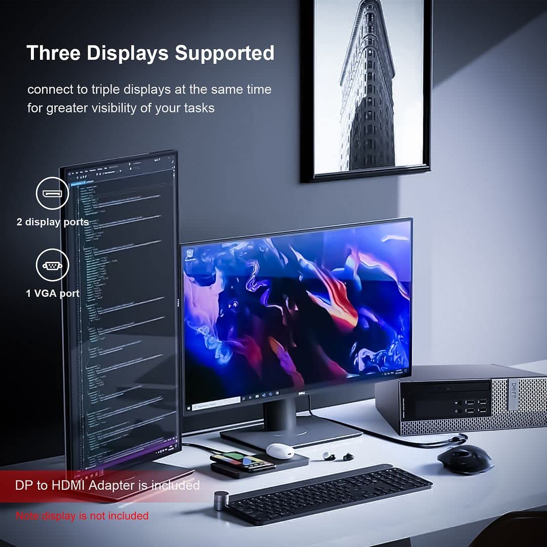 Dell OptiPlex 9010 Refurbished Desktop Computers i7,16GB Ram 1TB SSD,AC7260 Built-in WiFi Ready,HDMI Dual Monitor Support,Windows 10 Pro,TJJ Large Mouse Pad+Altec Wireless Keyboard Mouse (Renewed)