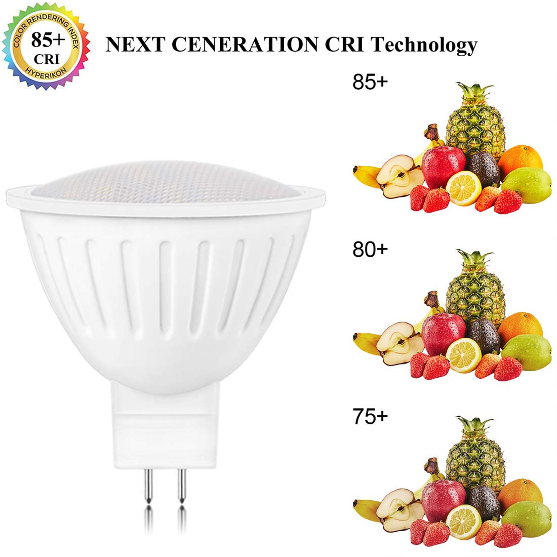 Small Frog 120V MR16 Led Bulbs 5W Replace 40W -50W Halogen Bulb,3000K Soft Warm White,120 Voltage MR16 GU5.3 Bulb Spotlights for Landscape Flood Track Lighting,Dimmable,Pack of 6