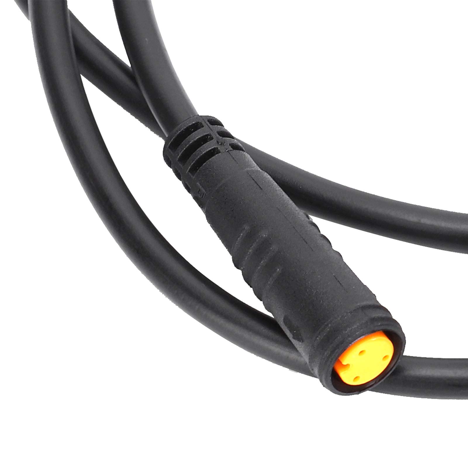 Demeras Cable Connector Conversion Waterproof 3pin Adapter Cable Accessory for Electric Bicycle (Yellow) Accesorios modificados para bicicletas eléctricas