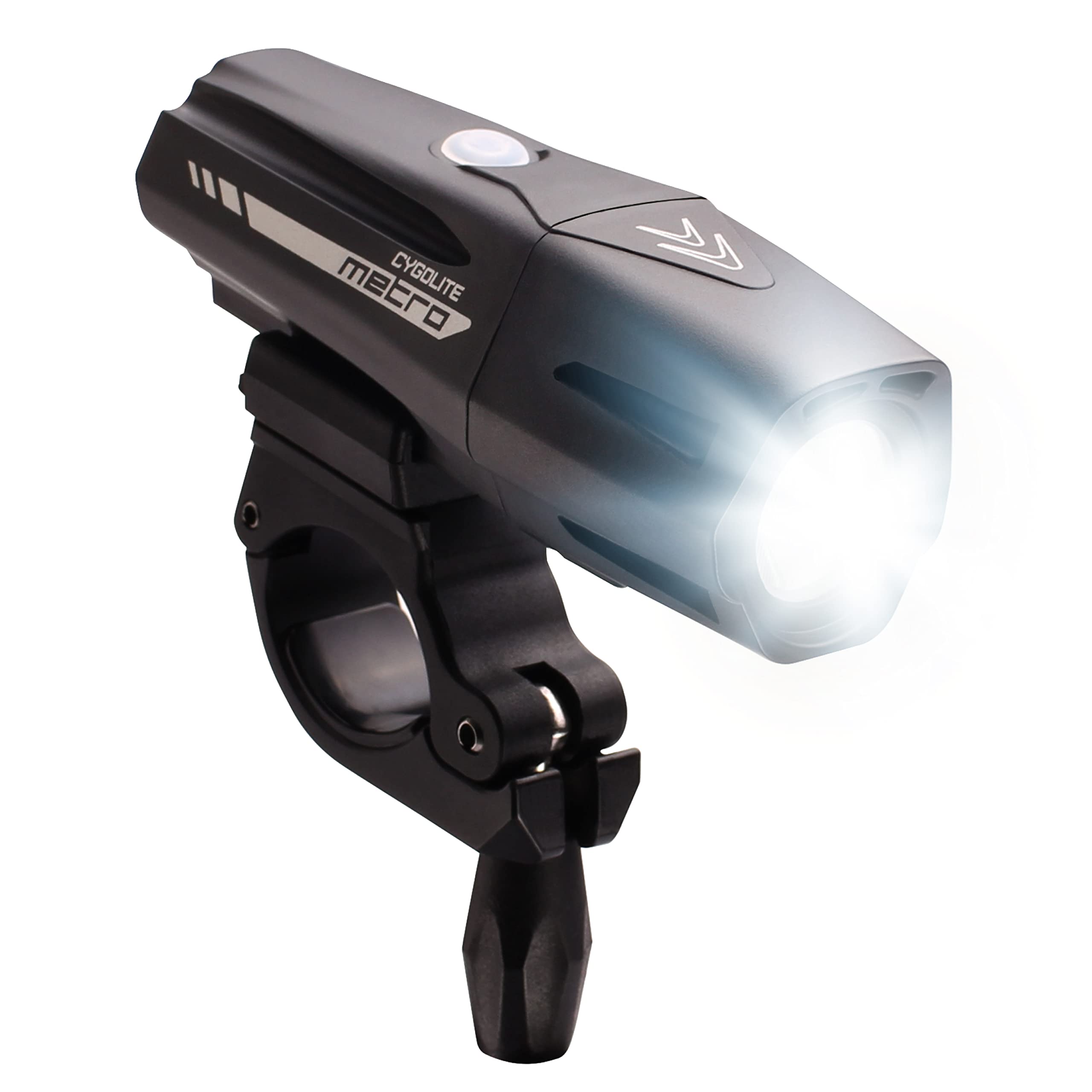Cygolite Metro Pro β 1,200 Lumen Bike Light β 9 Night & Day Modes β IP67 Waterproof β USB Rechargeable Headlight β for Road, Mountain, Commuter Bicycles, Black
