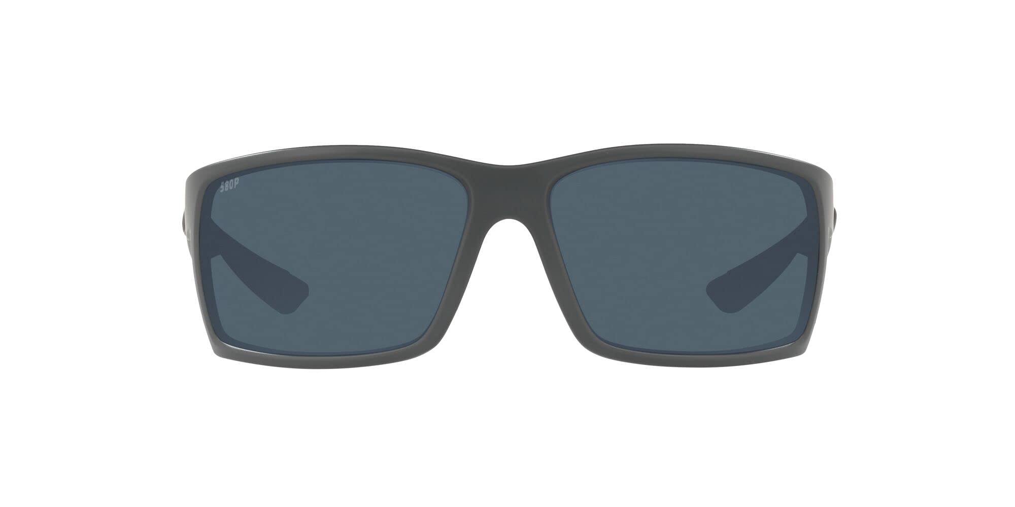 Costa Del Mar Reefton 6S9007 600705 64MM 98 Matte Grey/Grey 580P Plastic Polarized Rectangular Sunglasses for Men + BUNDLE with Designer iWear Eyewear Kit