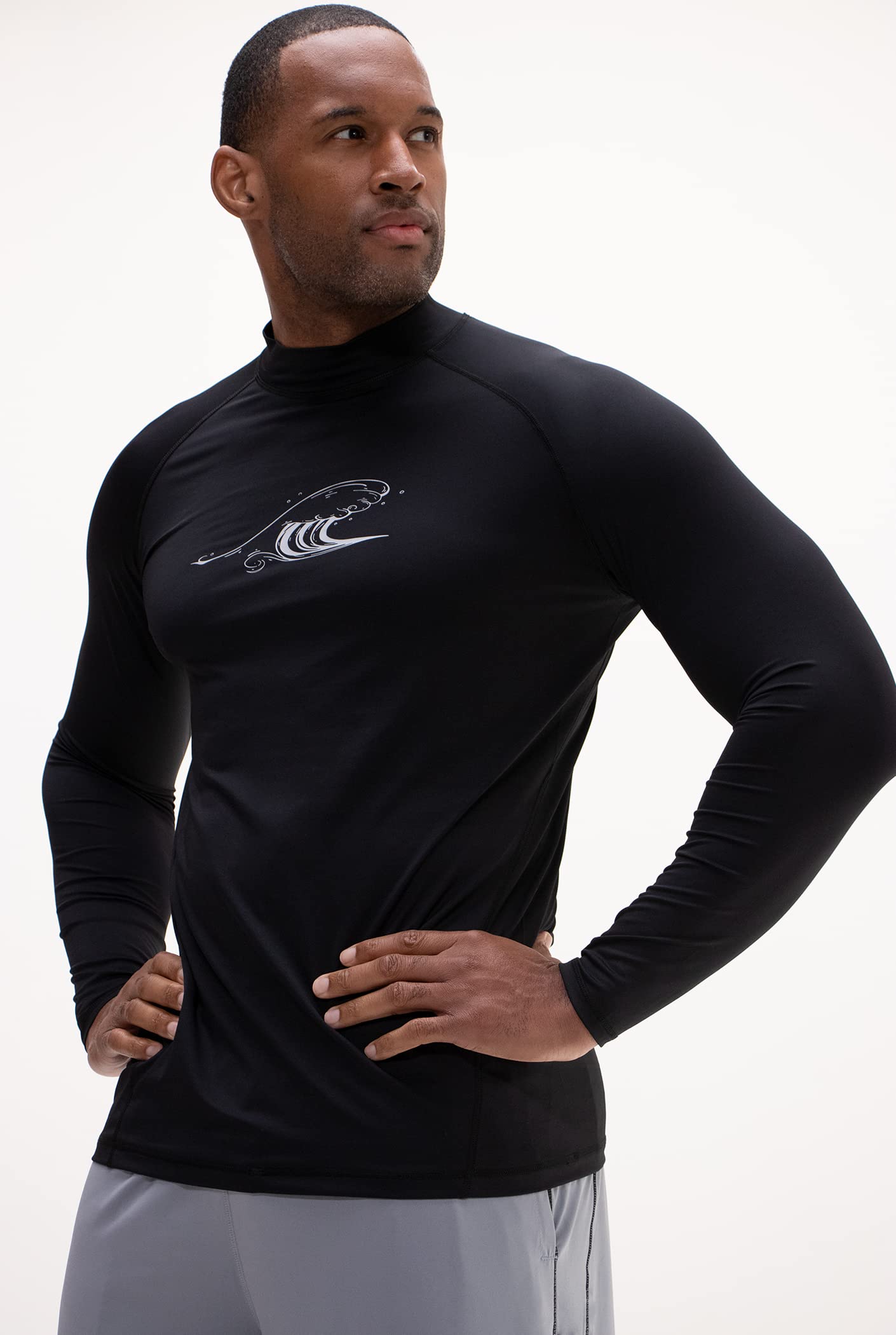 DEVOPS Men's Rashguard Long Sleeve (Black/White)