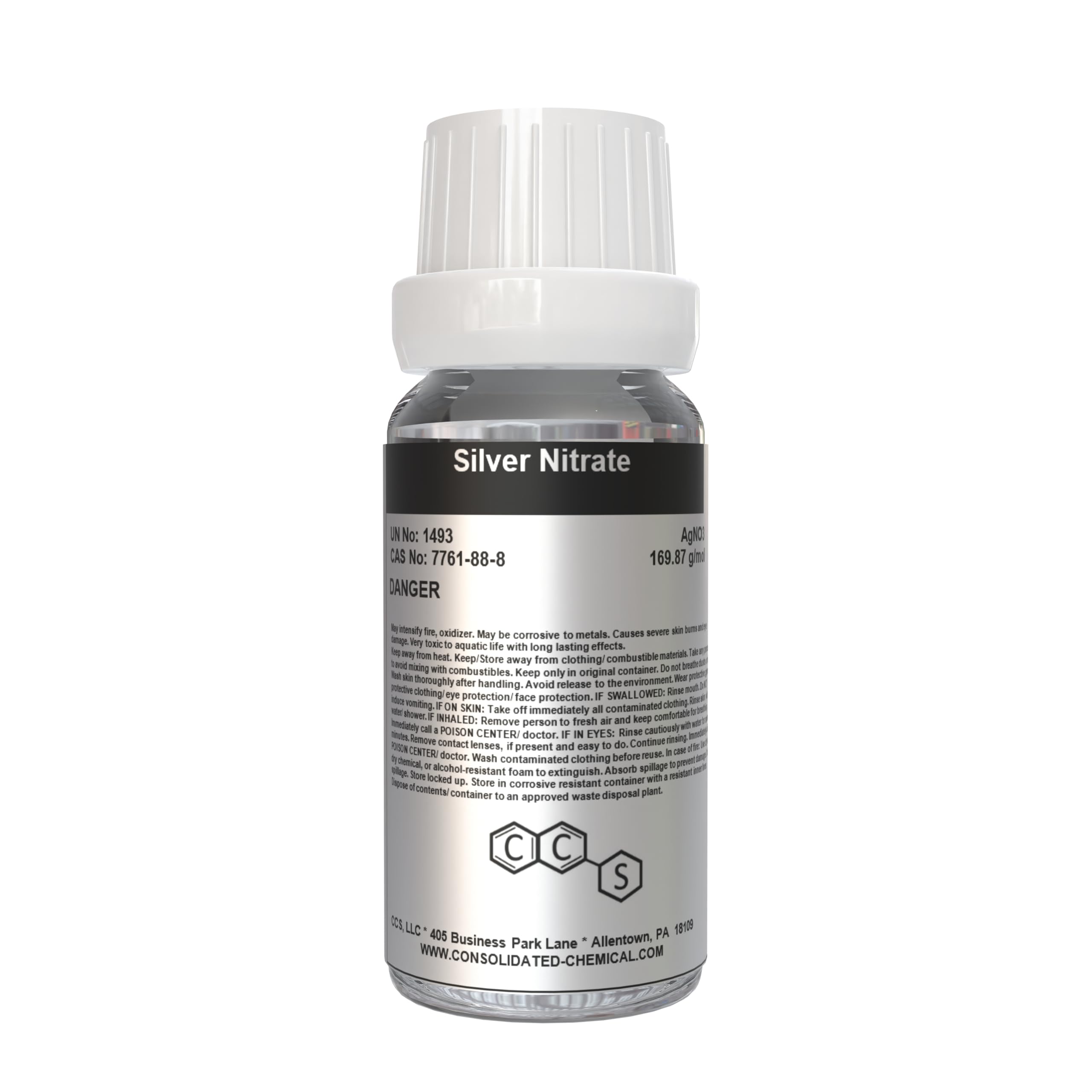 Silver Nitrate 10g Glass Bottle High Purity (10 Grams)