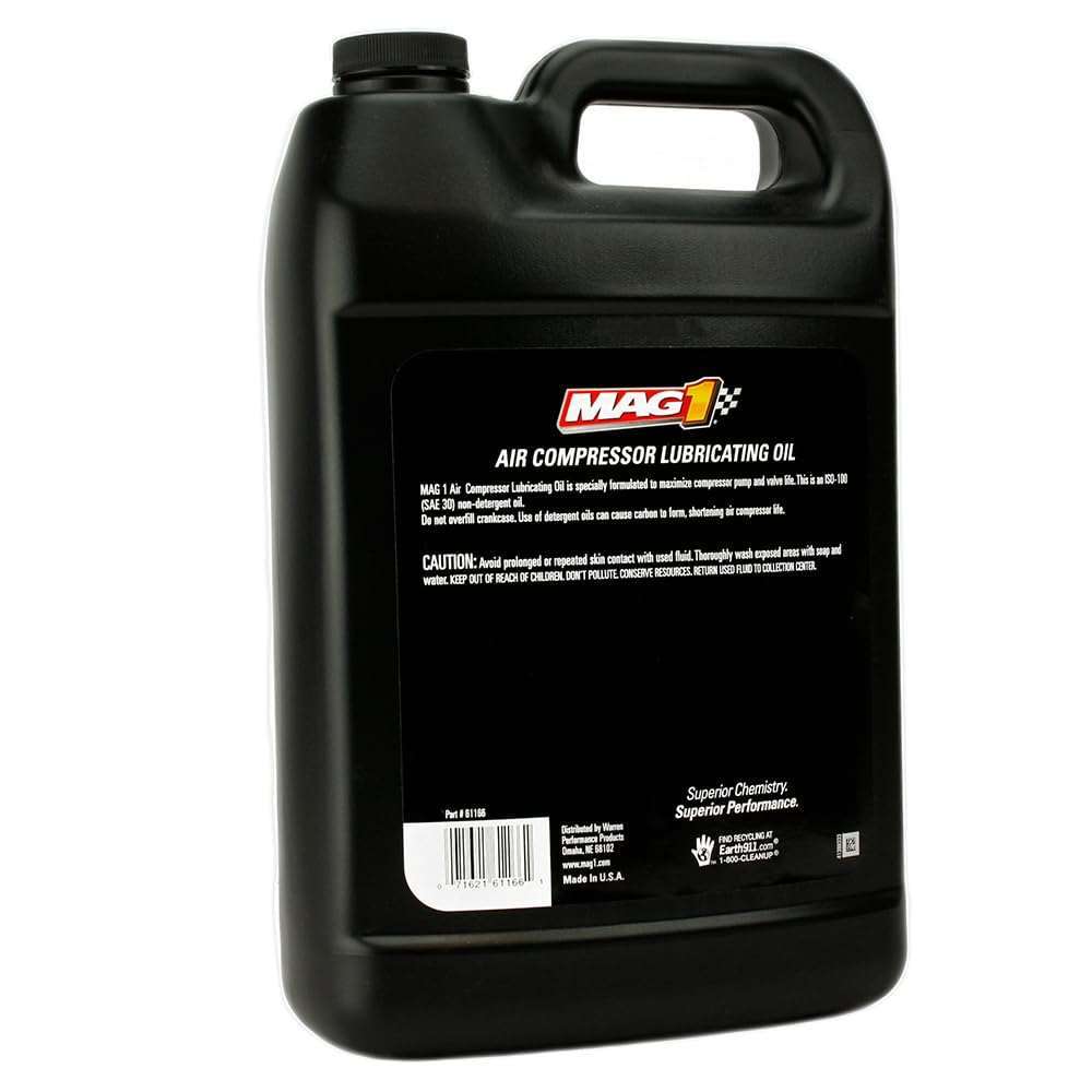 MAG1 Air Compressor Oil ISO-100 SAE-30W Non Detergent Lubricating Oil 1 Gallon Jug