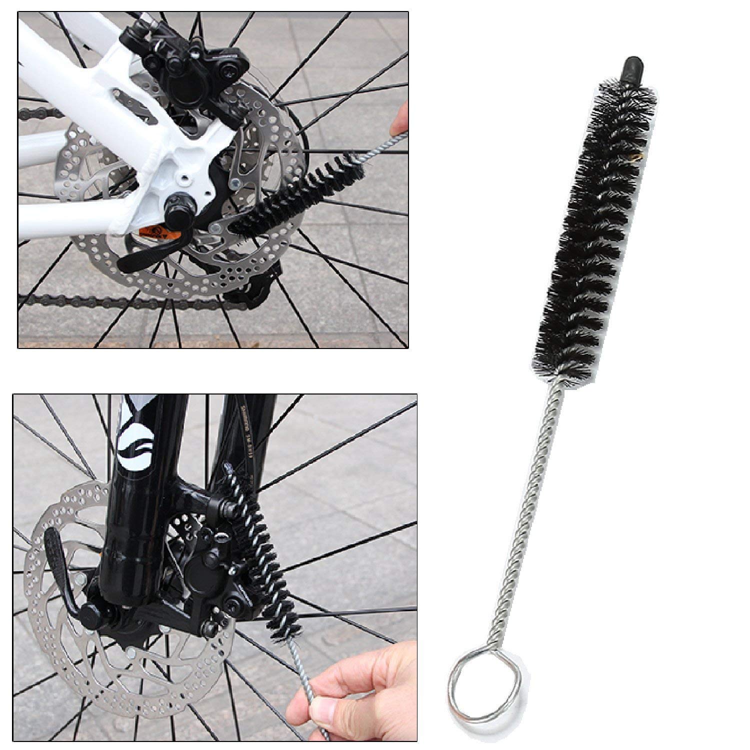Cylion Bicycle Cleaning kit, Mountain tire Brush, Corner Brush, Gloves, Roulette, Hook,Precision Bicycle Cleaning Brush Tool for Mountain, Road, City, Hybrid