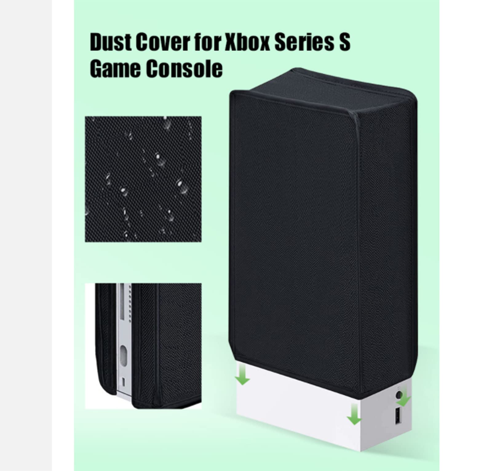 Dust Cover for Xbox Series S Console Dust Cover with 4 PVC Meshs Set Protective Case Cover Waterproof Accessories for Xbox Series S Game Console