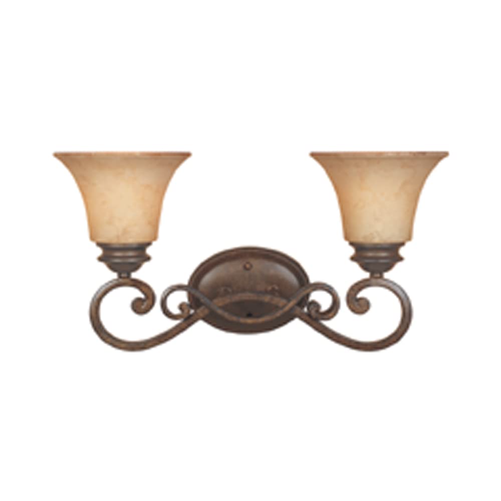 Designers Fountain 81802-FSN Mendocino 2 Bathroom Vanity Light Fixture, 7.75