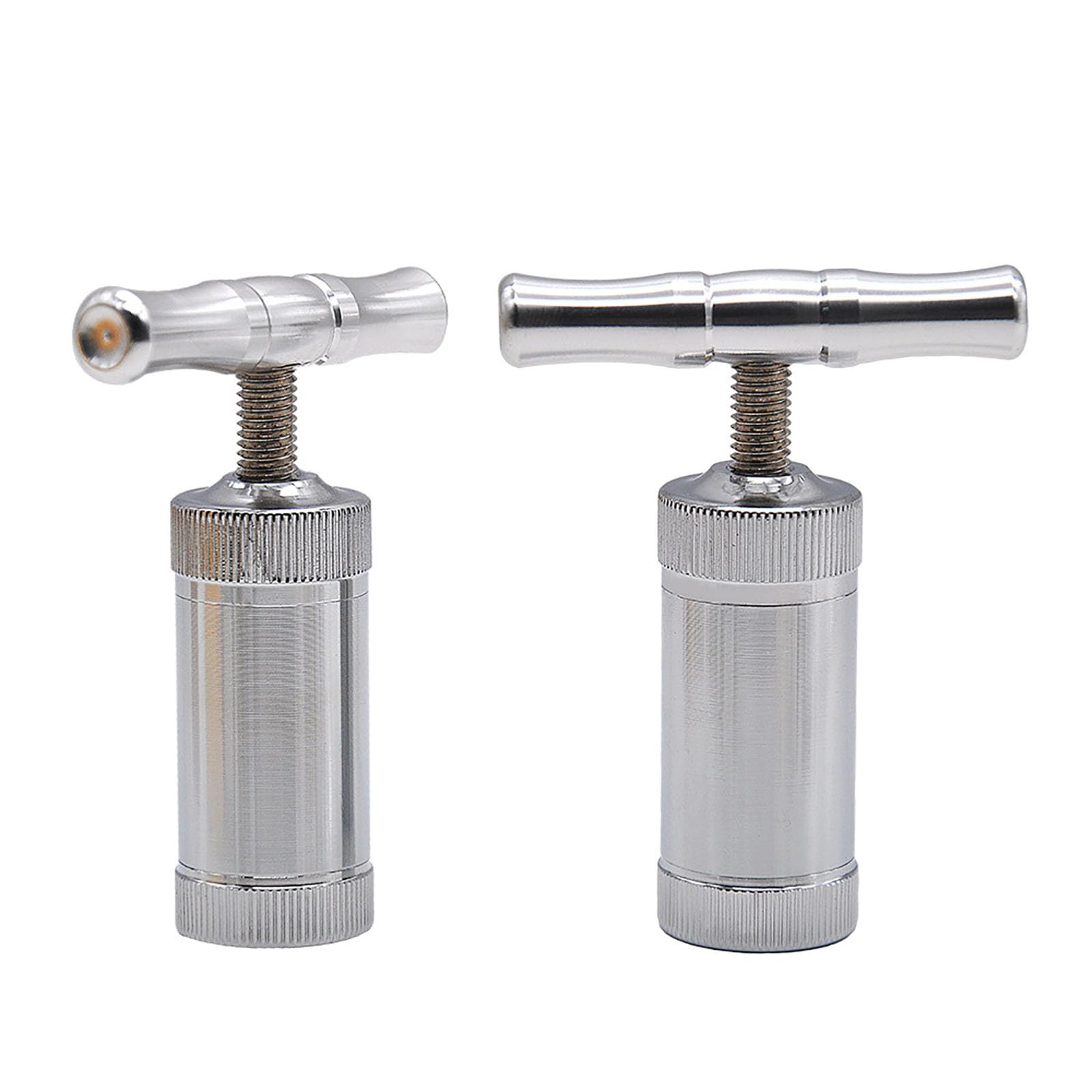 Metal Aluminum T Bar Pollen Press, Metal Aluminum T Shaped Compressor Presser, Herb Grinder,Food Powder Compressor, Multi-Functional Compressor For Various Metal Materials (Silver)
