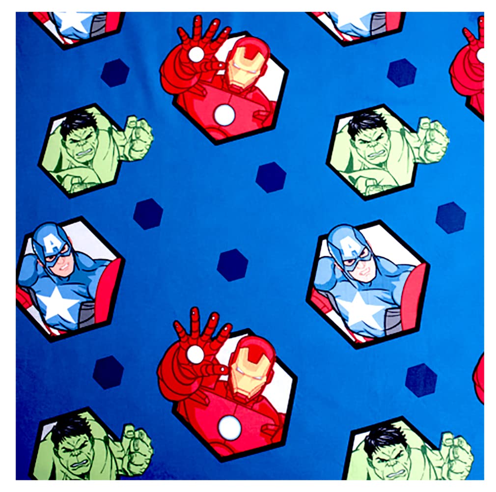 Superheroes Marvel Avengers Single Fitted Sheet Blue – 100% Cotton 602.04.0229.20.JF