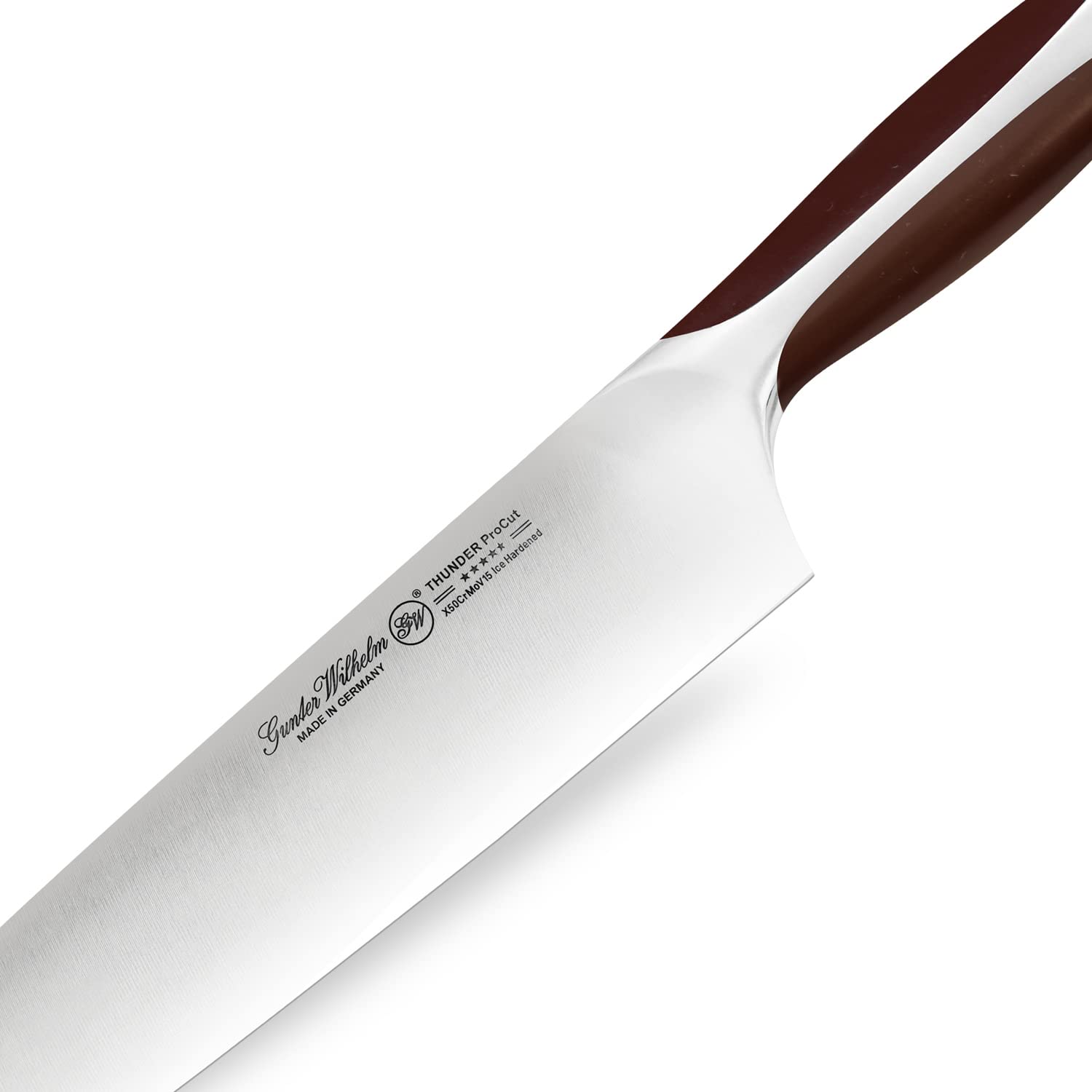 Gunter Wilhelm 10” Chef Knife, Multi-Use Professional Kitchen Knife, Full Tang, Thunder ProCut Series