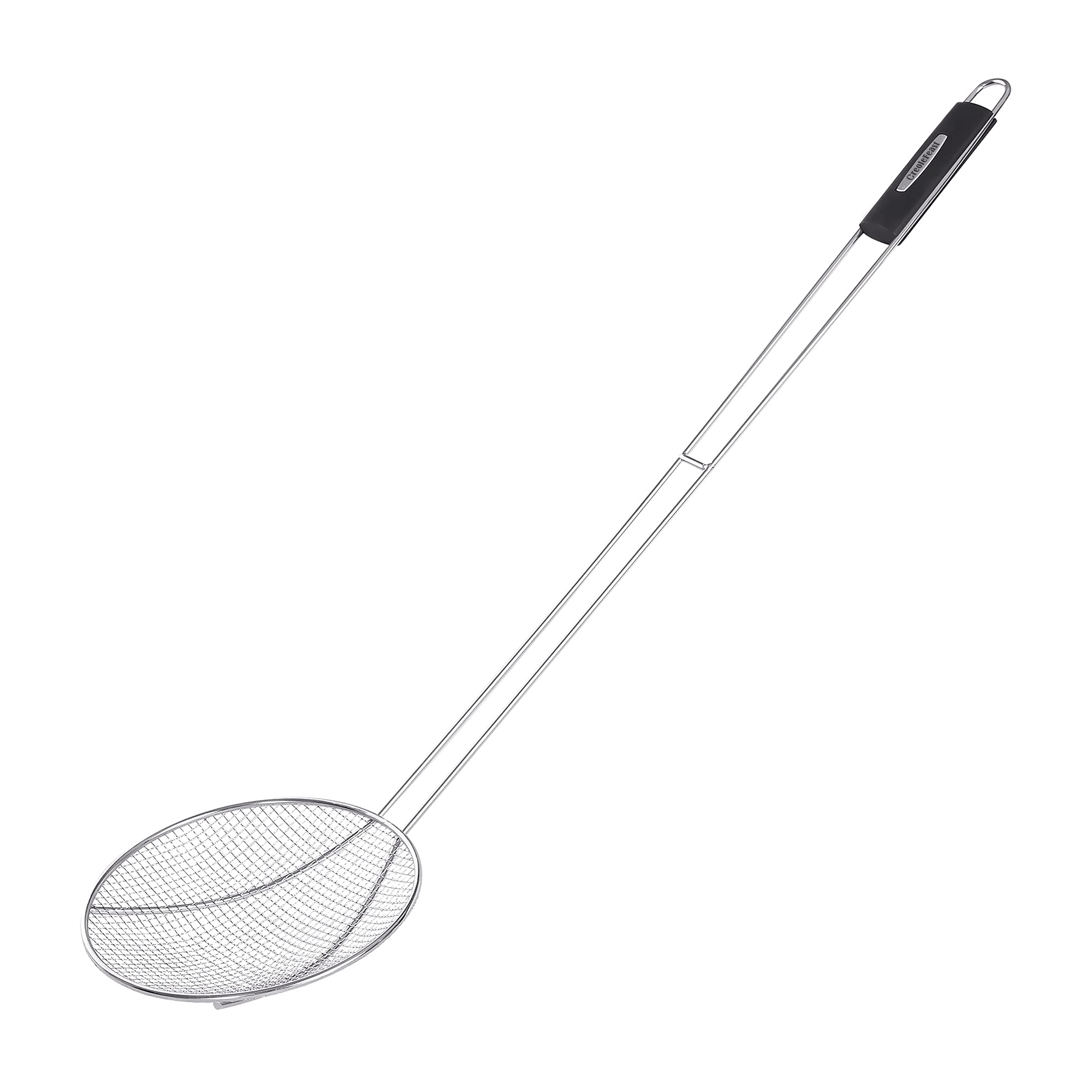 Creole Feast SKM3602 36-Inch Stainless Steel Skimmer with 8" Bowl, Wire Strainer and Mesh Scoop, Crawfish Long Ladle Accessories for Large Batch Outdoor Cooking