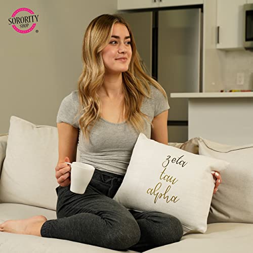 Sorority Shop Alpha Xi Delta Pillow β Gold Script Design, 12" x 16" Lumbar Pillow Sorority