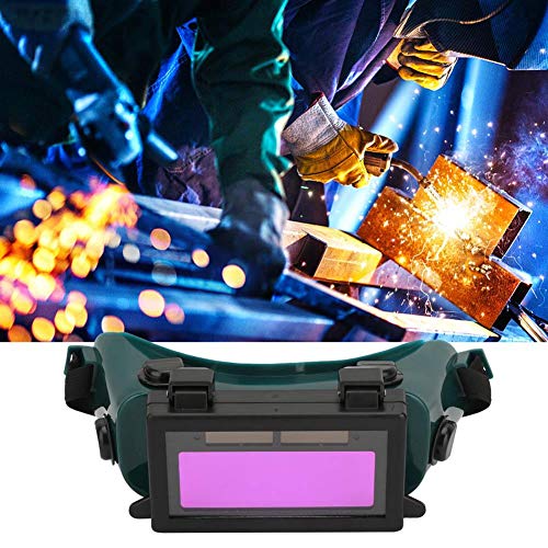 Hilitand Automatic Dimming Welder Eye Glasses Solar DIN16 Auto Darkening Eye Mask Welding Goggles Eye Protective Glasses(Dark Green)