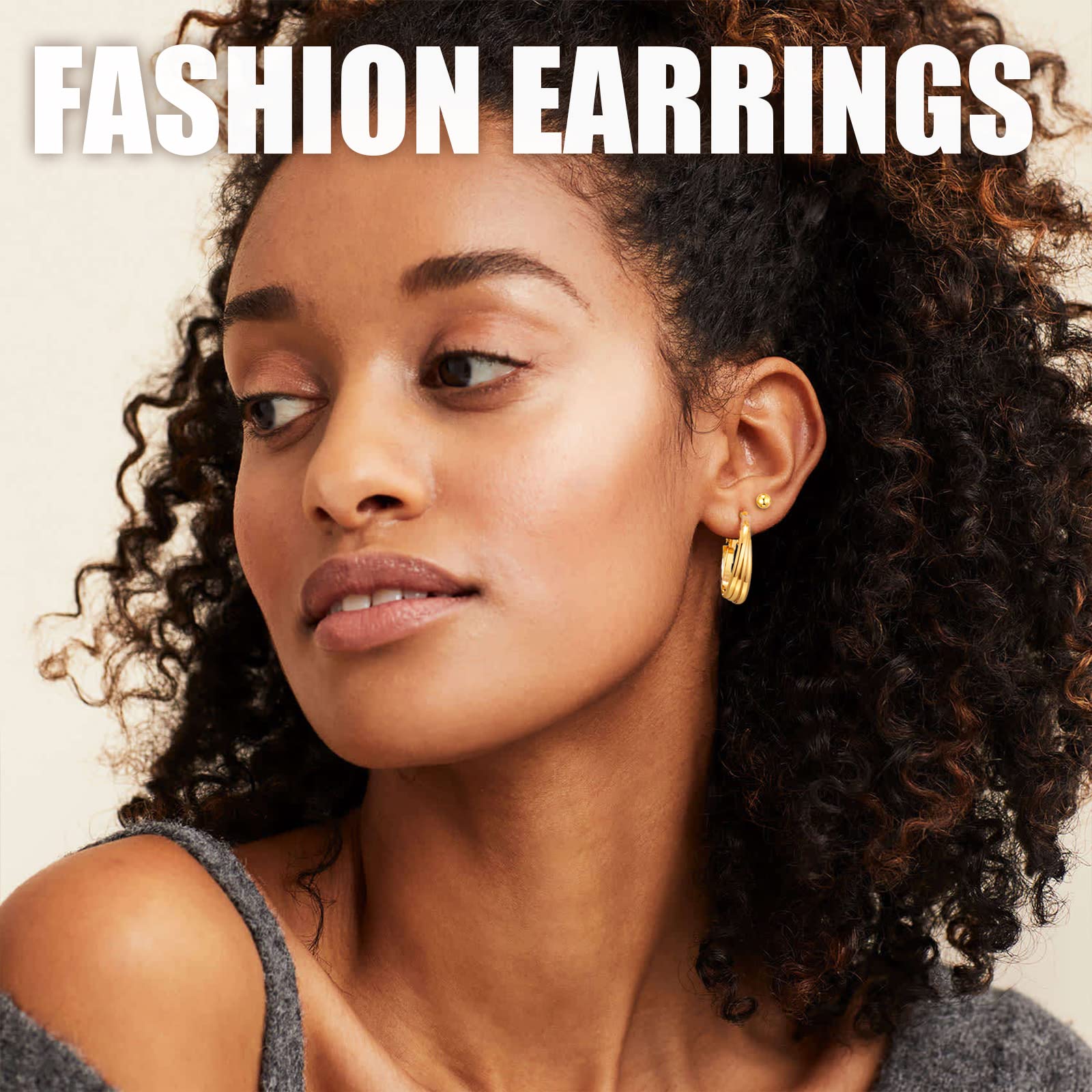 Earrings Set for Women 25 Pairs Gold Hoop Earrings Set Multipack Trendy Big Boho Statement Hoop Pearl Earrings Pack Assorted Small Stud Earrings