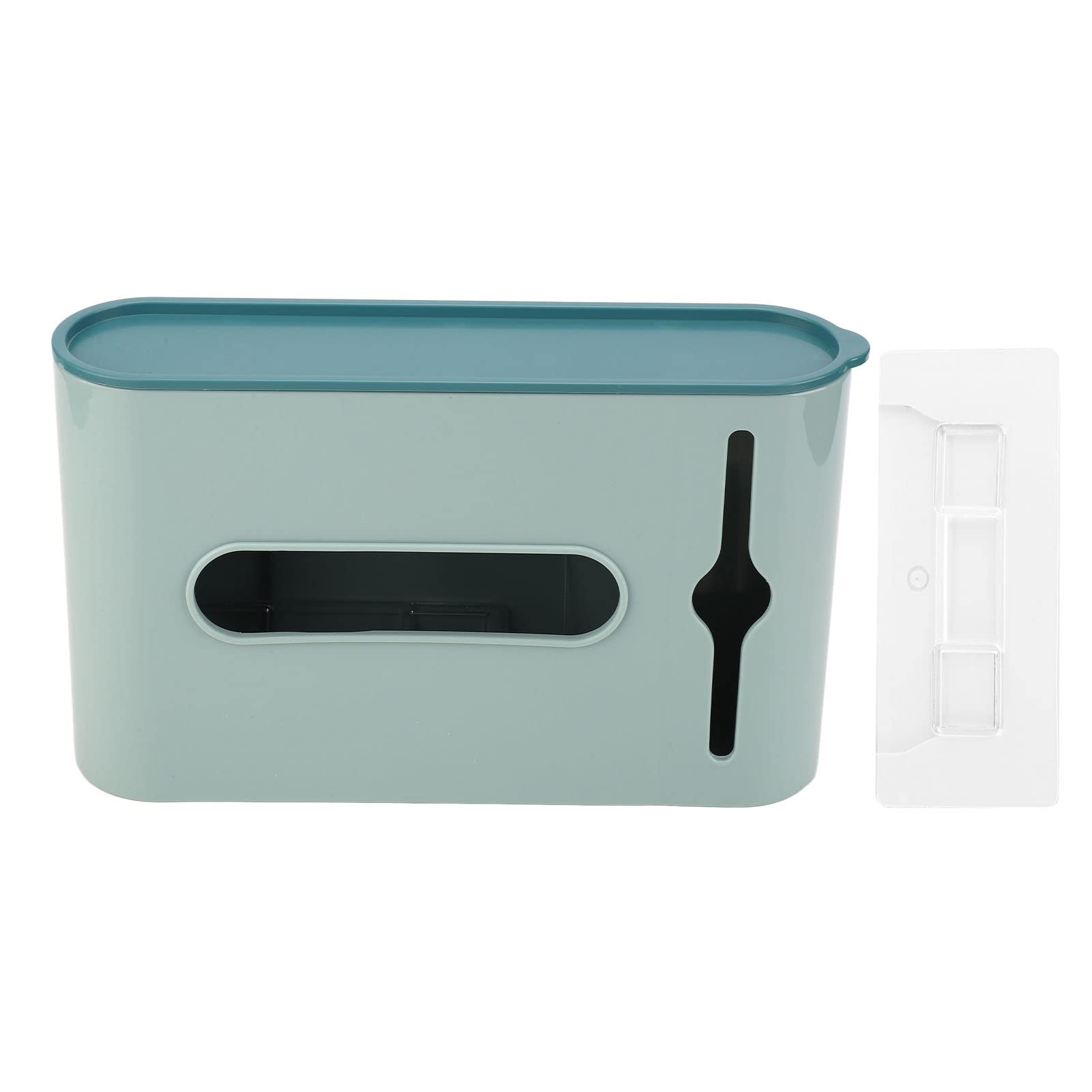 Extra Large Trash Bag Dispenser Roll Holder,Wall Mount Kitchen Cabinet Organizer Storage Box Holder,Grocery Bag Dispenser Large Capacity Dustproof Lid Plastic Bag Organizer for Kitchen Bedroom(gr