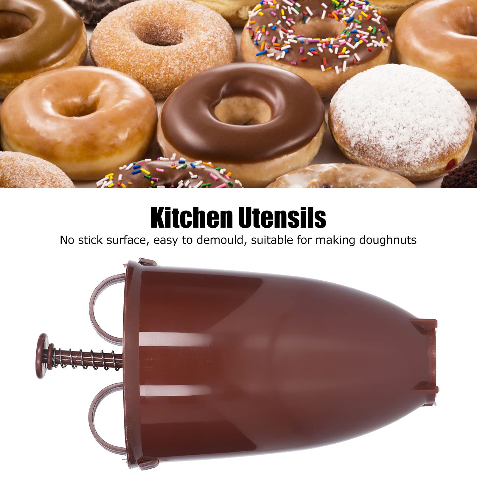 Donut Maker, Pancake and Donut Batter Dispenser DIY Mini Donut Makers Manual Biscuits Doughnut Maker Machine Mold for Kitchen Baking