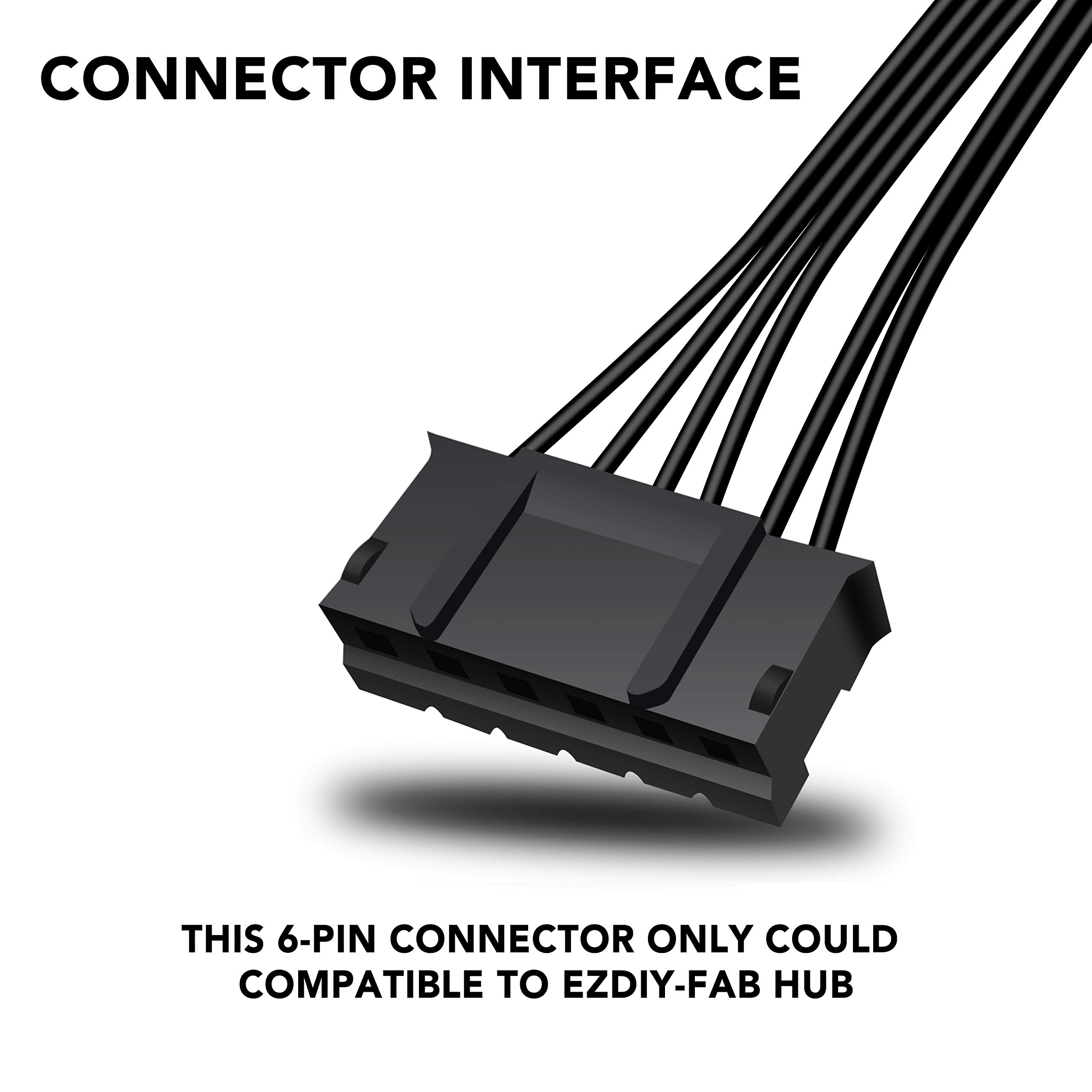 EZDIY-FAB Moonlight RGB Case Fan 120mm-1 Pack-ONLY Compatible to Fan HUB X