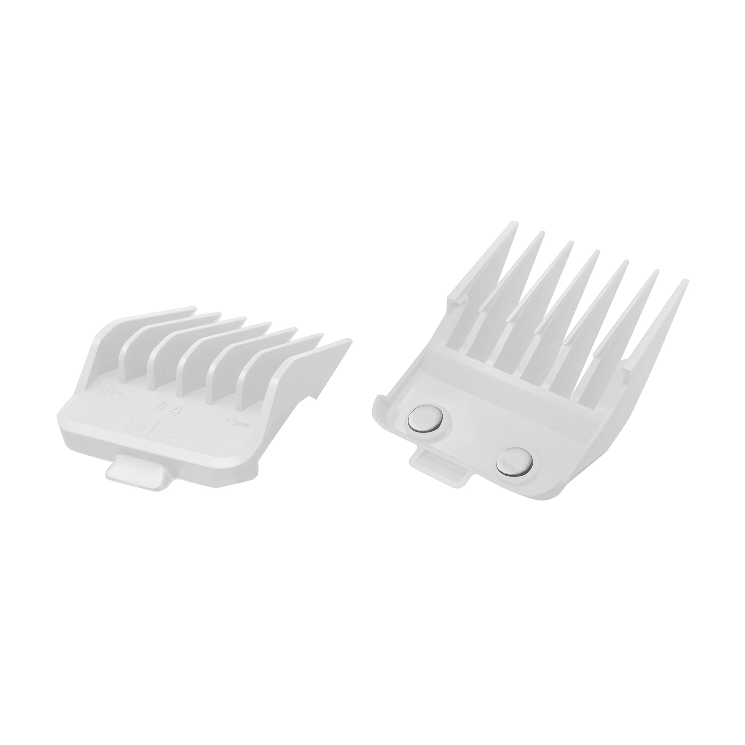 Stylecraft Professional Dub Magnetic Hair Clipper Guards, Premium Neodymium 1/16 to 3/4", White